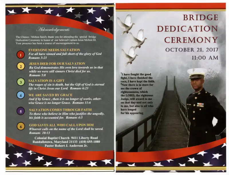 Bridge Dedication Ceremony - Jesse Melton III