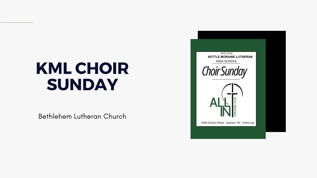 Church Bulletin - KML Choir Sunday - Connections