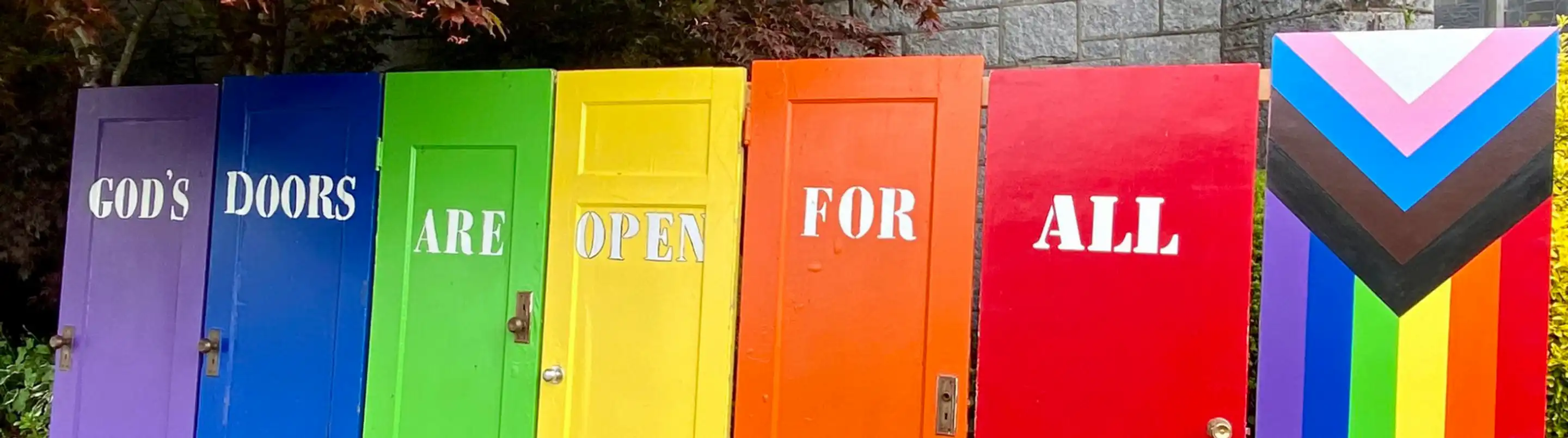 Pride Doors for Pride Month 2022 - Canadian Memorial United Church