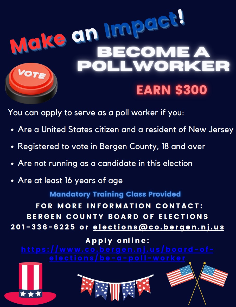 Become a Poll Worker - Borough of Dumont