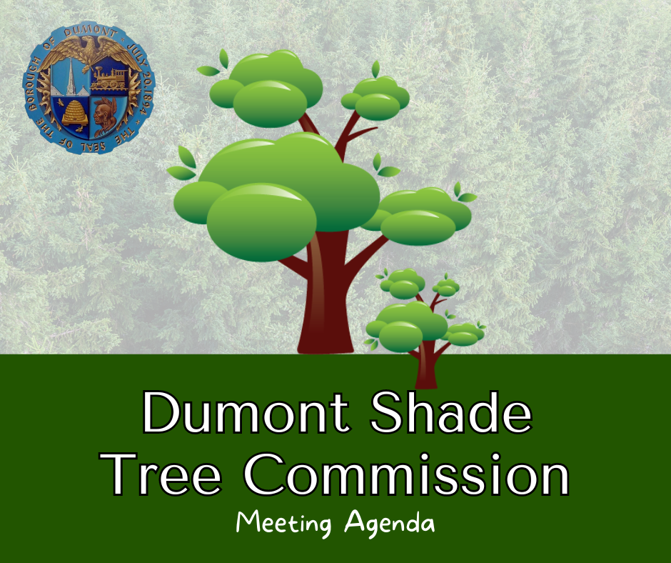 Dumont Shade Tree Commission Meeting - 6/16/25 - Borough of Dumont